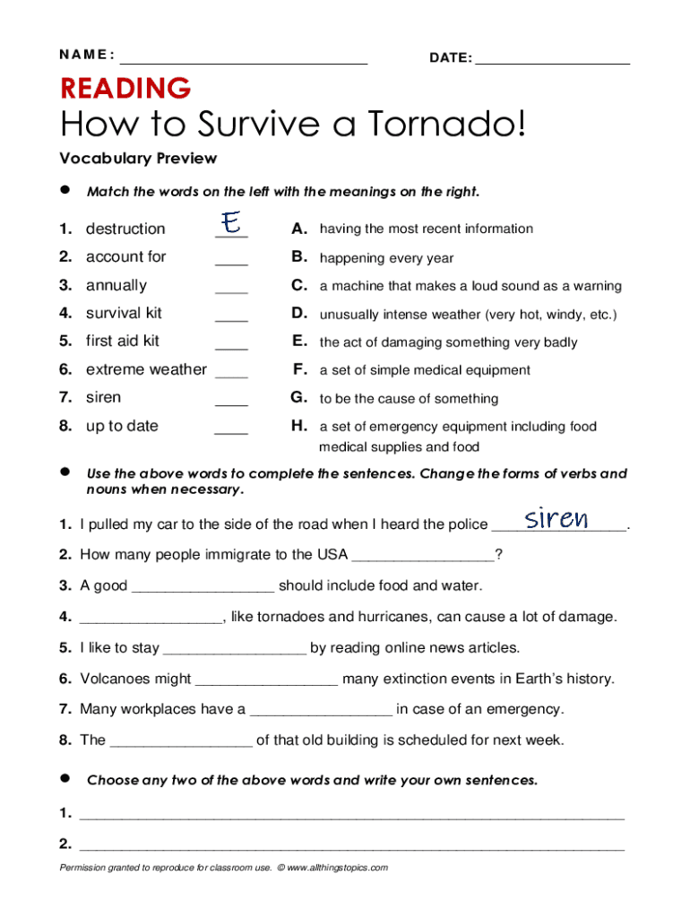 Fillable Online Tornado Definition - National Weather Service Fax Email Print - pdfFiller