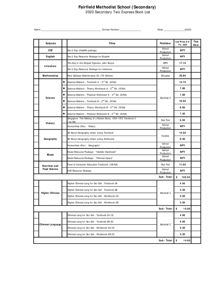Fillable Online fairfieldmethodistsec moe edu Fairfield Junior High School Course Descriptions ...