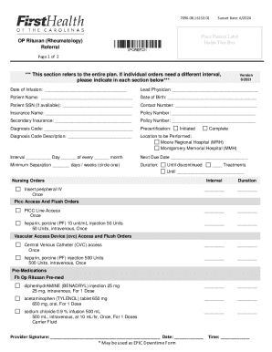 Fillable Online medication order form - Provis Infusion Clinic Fax ...