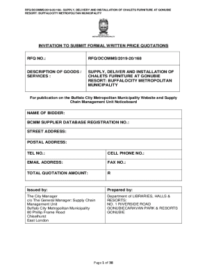 Fillable Online RFQ/DCOMMS/2019-20/168 SUPPLY, DELIVERY AND ...