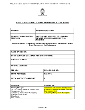 Fillable Online RFQ/LED/2019-20/175 DESCRIPTION OF GOODS / SERVICES Fax ...