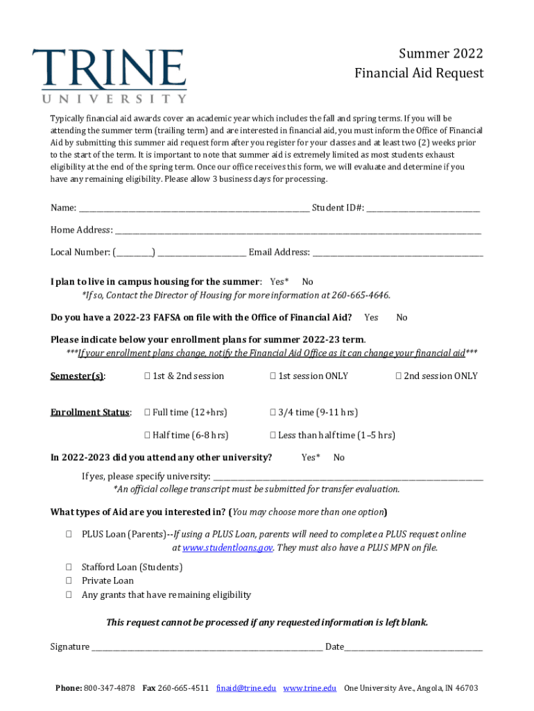 Fillable Online Summer AidSUNY Buffalo State University Fax Email Print ...