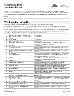 Fillable Online Construction Plan Review Application Guide & Checklist ...