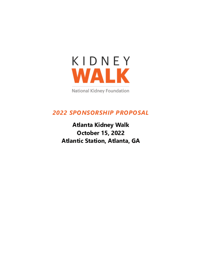 Fillable Online Join Me For The Kidney Walk - Midtown Atlanta ...