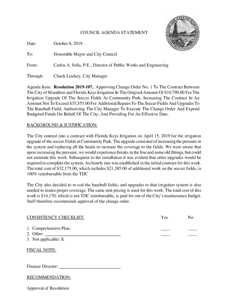 Fillable Online STAFF REPORT City Council Consent Item - Lost Coast ...