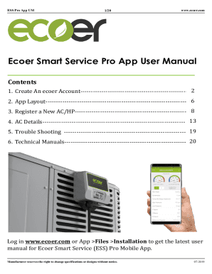 Fillable Online Ecoer Smart Service(ESS) Mobile APP 1.5.x User Guide ...