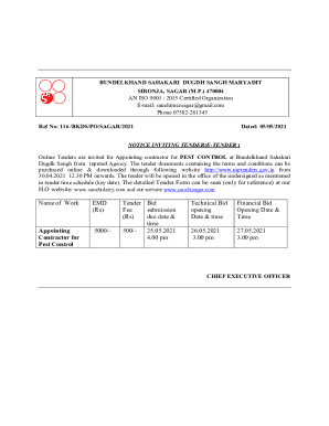 Fillable Online in tender time schedule (key date). The detailed Tender ...