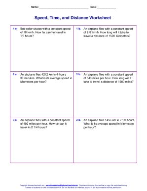 Fillable Online Distance Rate Time Fax Email Print - pdfFiller