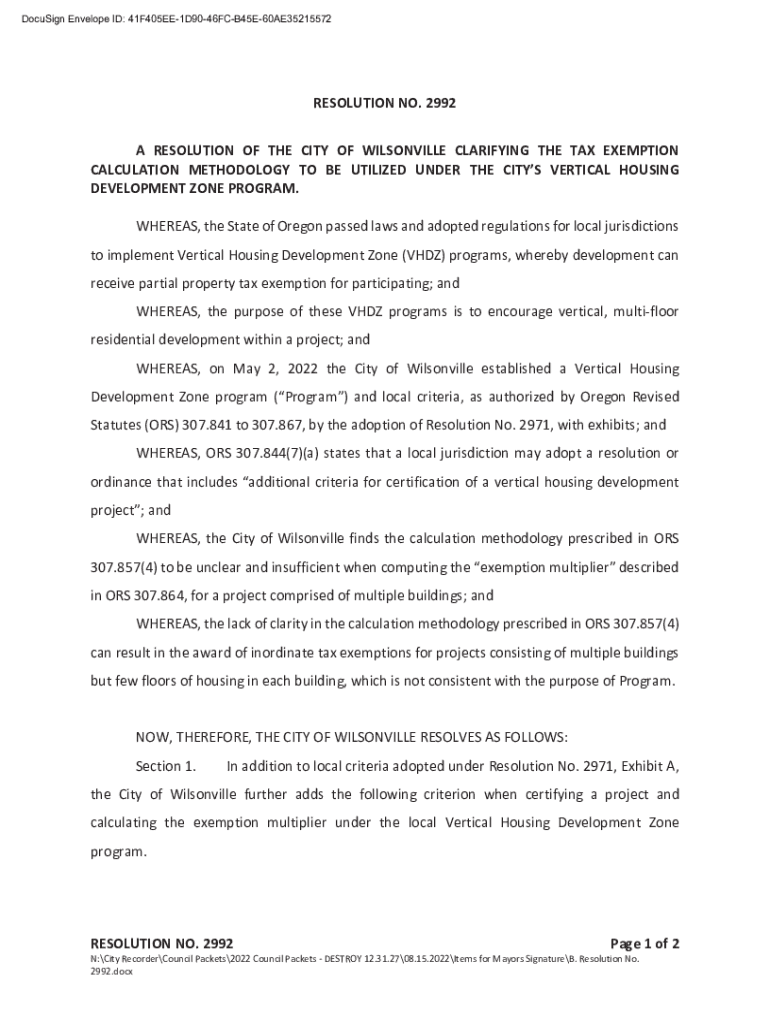 Fillable Online Ordinance setup example. Wilsonville Road Business Park ...