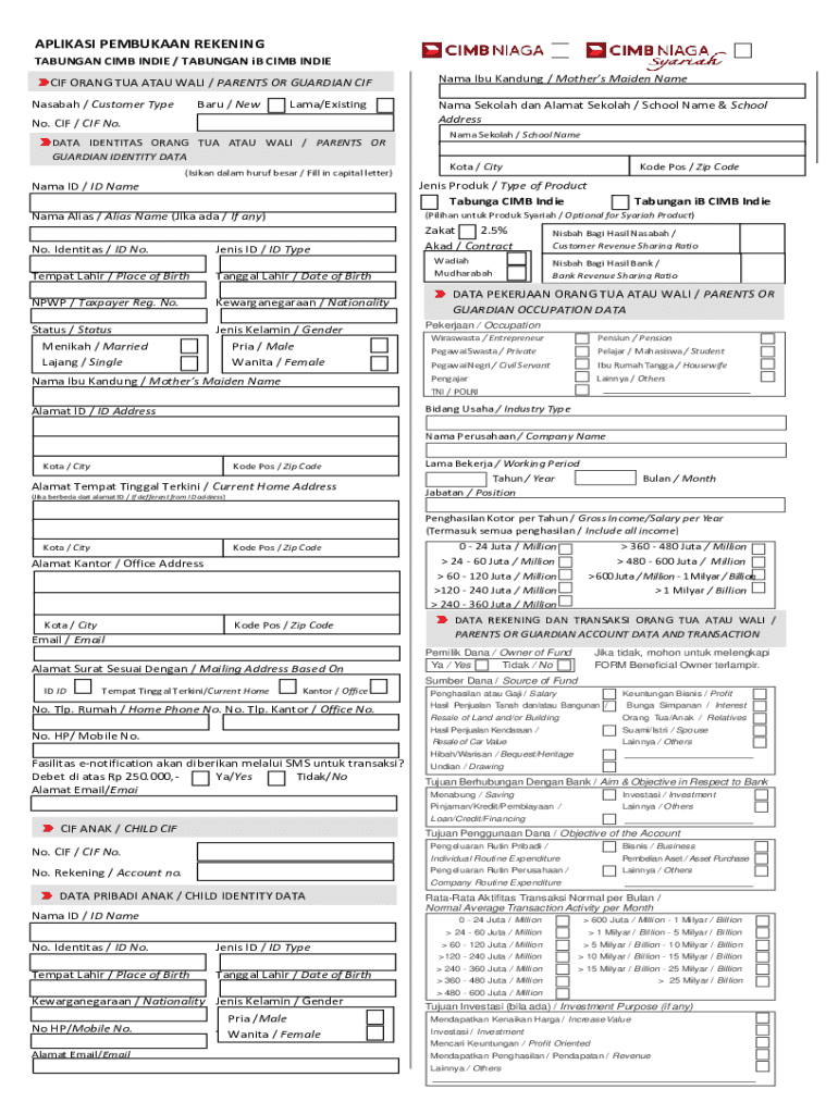 Fillable Online Individual Account Opening Application ... - CGS-CIMB ...