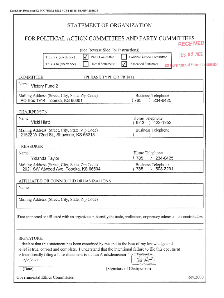 Fillable Online ethics ks Hy: Fax Email Print - pdfFiller