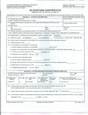 Fillable Online elevation certificate - Indian Rocks Beach Fax Email Print - pdfFiller