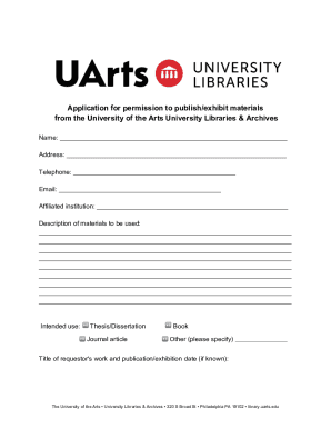 Fillable Online library uarts Xavier Library Publish, Exhibit, or ...