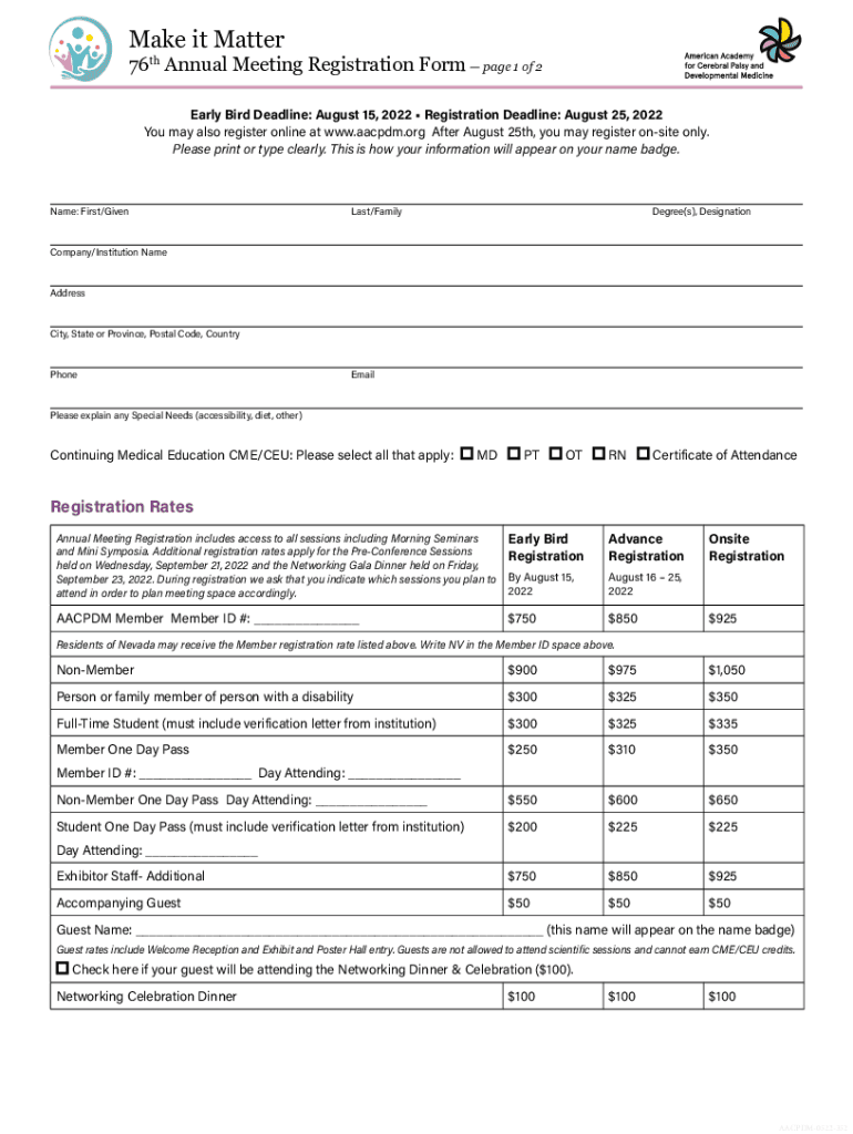Fillable Online Act by Jan. 27 to Get Your Early-Bird Registration Rate ...