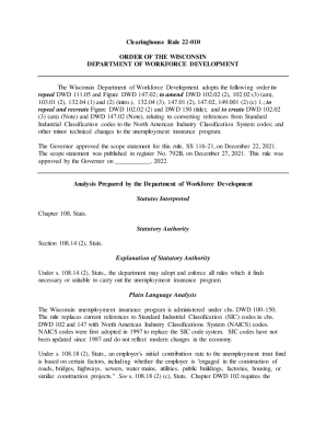 Fillable Online docs legis wisconsin DWD News - Wisconsin Department of Workforce Development ...