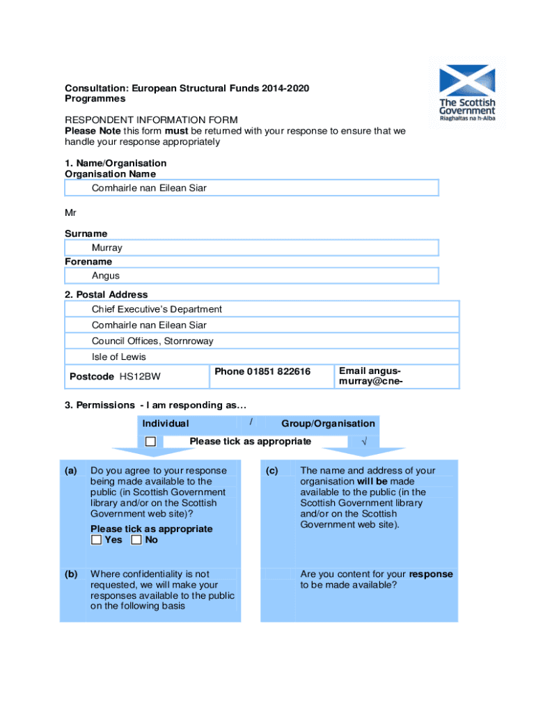 Fillable Online Respondent Information Form (RIF) - Scottish Crofting ...