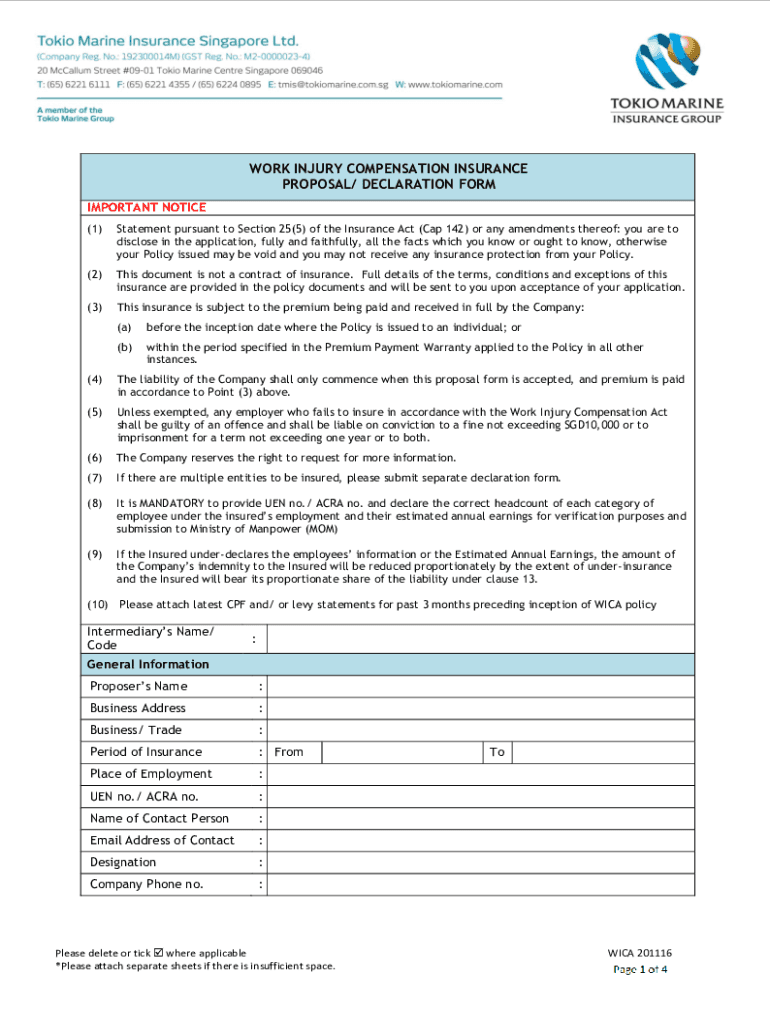 Fillable Online Chubb Work Guard Proposal Form (For Multiple Insureds ...