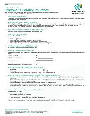 Fillable Online EN-Employers Liability Insurance Disclosure Sheet ...