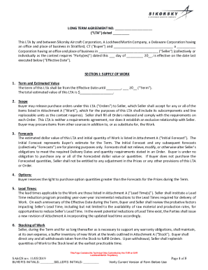 Fillable Online long term agreement no. - Lockheed Martin Fax Email ...