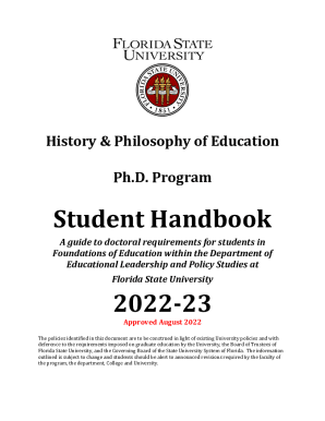 Fillable Online education fsu Requirements of Doctoral Study Fax Email ...