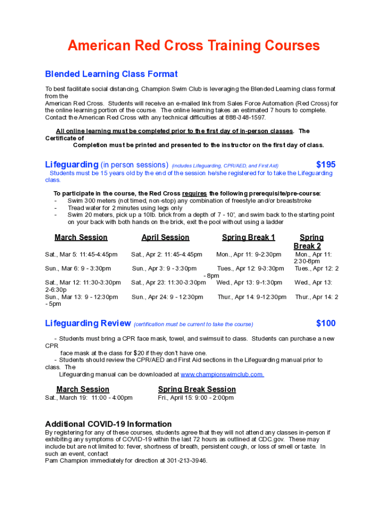 Fillable Online A Perspective on a Red Cross Blended Learning Training ...