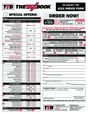 Fillable Online 395 PA Soc TAP Order Form.indd Fax Email Print - pdfFiller