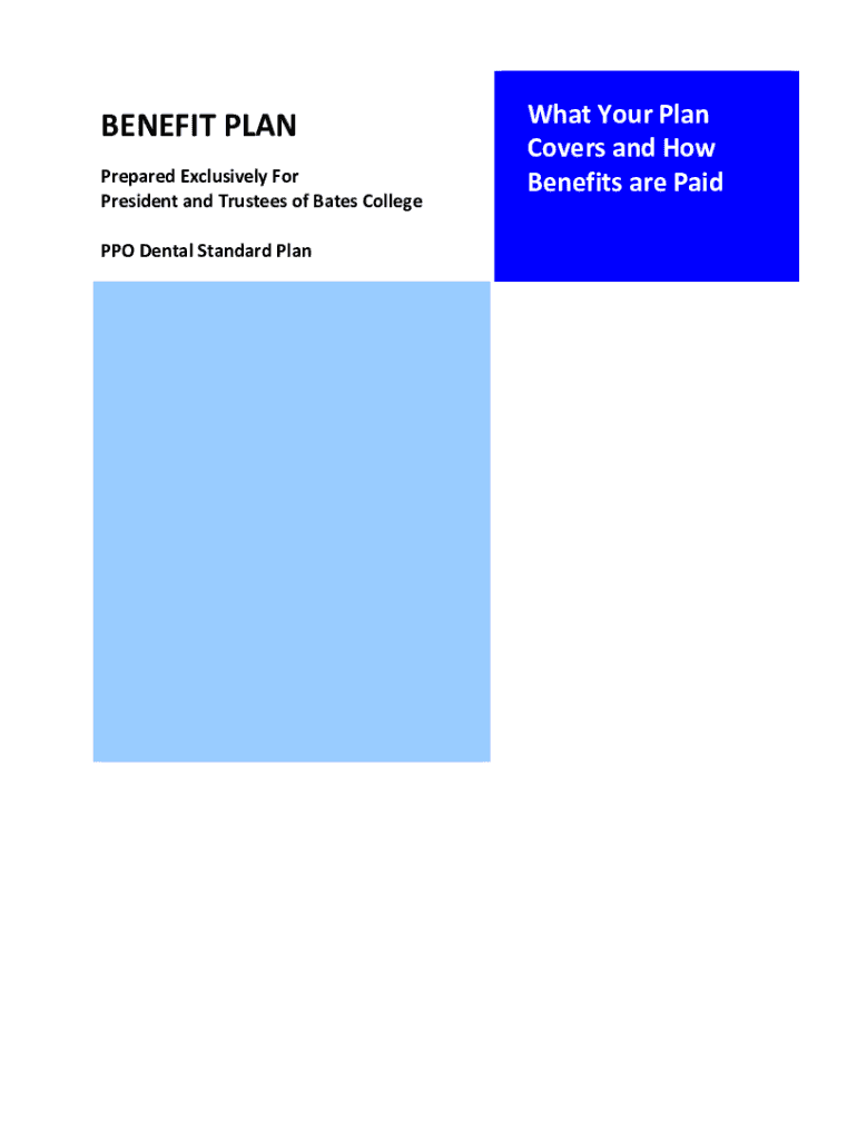 Fillable Online DENTAL BENEFIT PLAN HANDBOOK - TABLE OF CONTENTS Fax ...