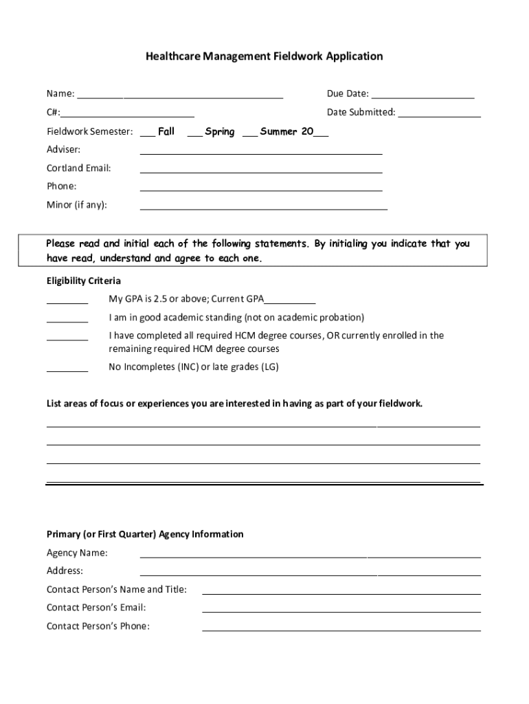 Fillable Online www2 cortland Department of Occupational Therapy ...