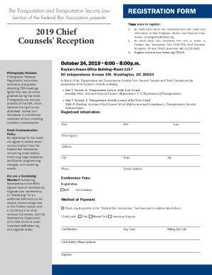 Fillable Online 2019 Chief Counsels' Reception - Federal Bar ...