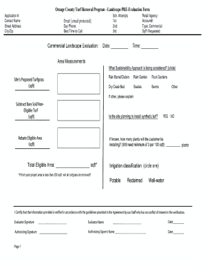 Fillable Online Landscape PRE-Evaluation Form Email Fax Email Print ...
