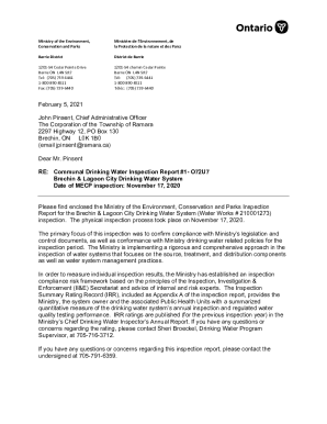 Fillable Online Ontario. Ministry of Environment, Conservation and ...