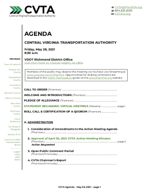 Fillable Online CENTRAL VIRGINIA TRANSPORTATION AUTHORITY - PDF Free ...