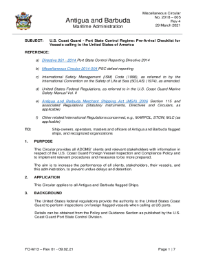 Fillable Online ADOMS-port state control regime circulars for AMSA and ...