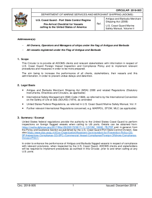 Fillable Online Port State Control - dco.uscg.mil - Coast Guard Fax ...