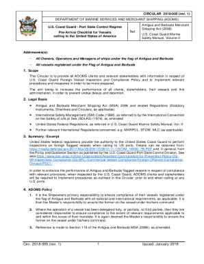 Fillable Online Uscg port state control inspection checklist - Nad ...