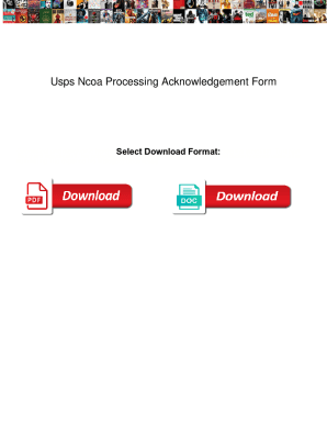 Fillable Online Usps Ncoa Processing Acknowledgement Form. Usps Ncoa ...
