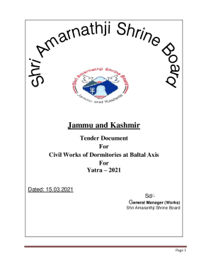 Fillable Online DNIT for execution of Civil Works for Dormitories Yatra ...