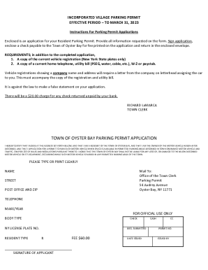 Fillable Online Massapequa train station parking permit. Application ...