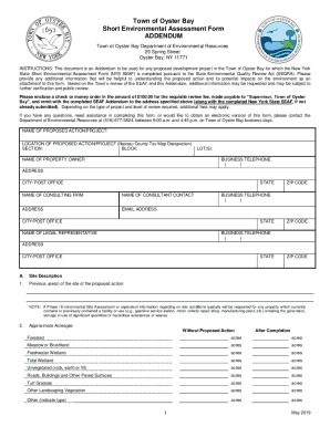 Fillable Online Fillable Short Environmental Assessment Form (Oyster ...