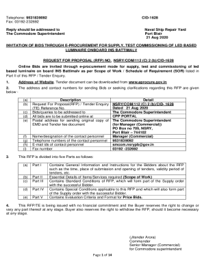 Fillable Online ids nic Supply, installation, testing and commissioning ...