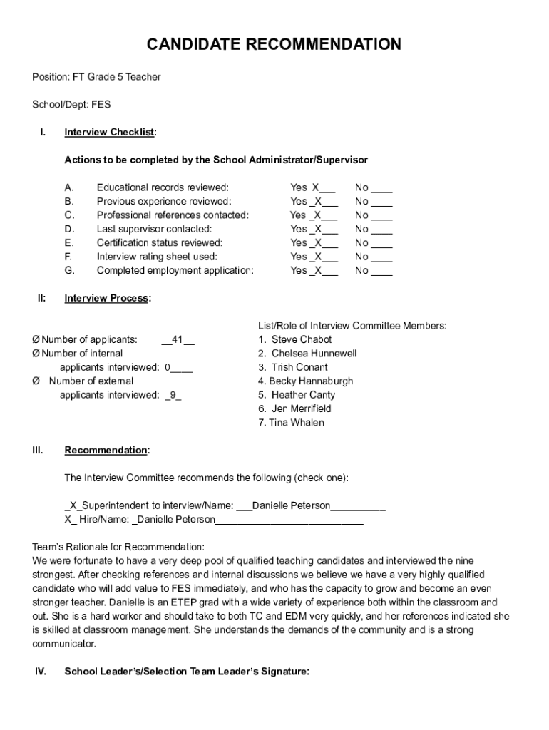Fillable Online Grade 5 Teacher RECOMMENDATION / PAYROLL INFORMATION FORM Fax Email Print ...