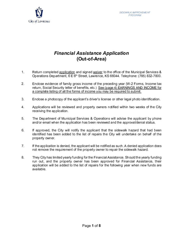 Fillable Online Sidewalk Waiver Application and Agreement ChecklistCity of ... Fax Email Print ...