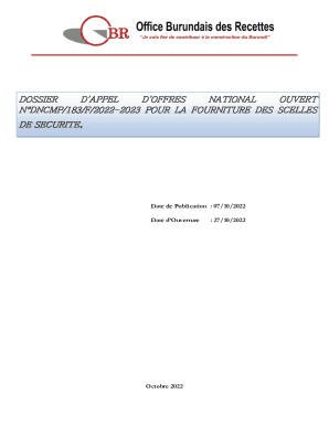 Remplissable En Ligne PASS DOSSIER D'APPEL D'OFFRES OUVERT ... Fax Email Imprimer - pdfFiller