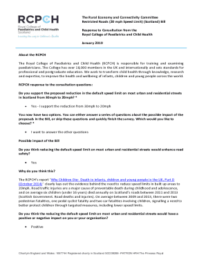 Fillable Online Stage 1 Report on the Restricted Roads (20 mph Speed ...