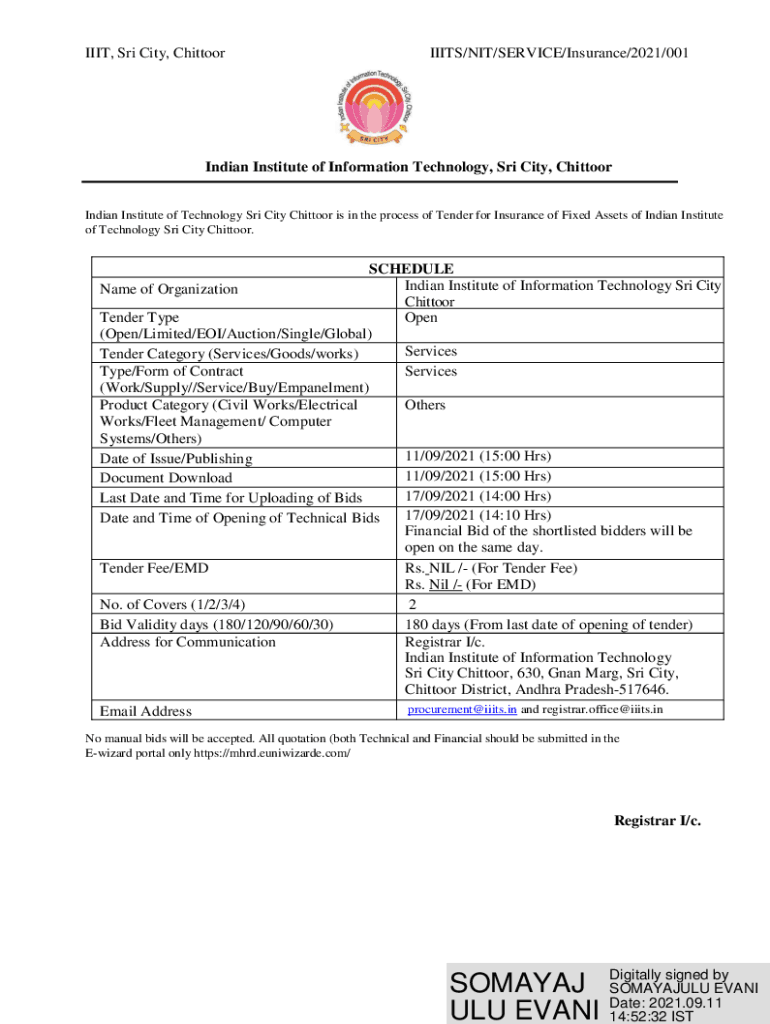 Fillable Online IIIT Sri City Fax Email Print - pdfFiller
