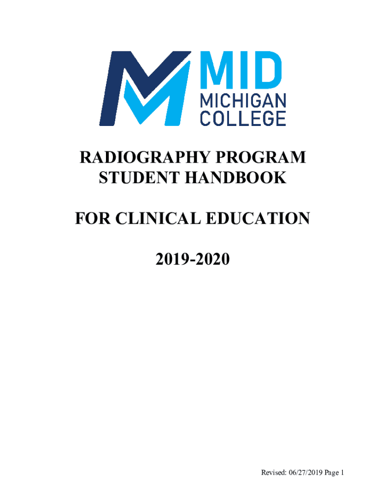 Fillable Online RADIOGRAPHY PROGRAM STUDENT HANDBOOK FOR ... Fax Email Print - pdfFiller