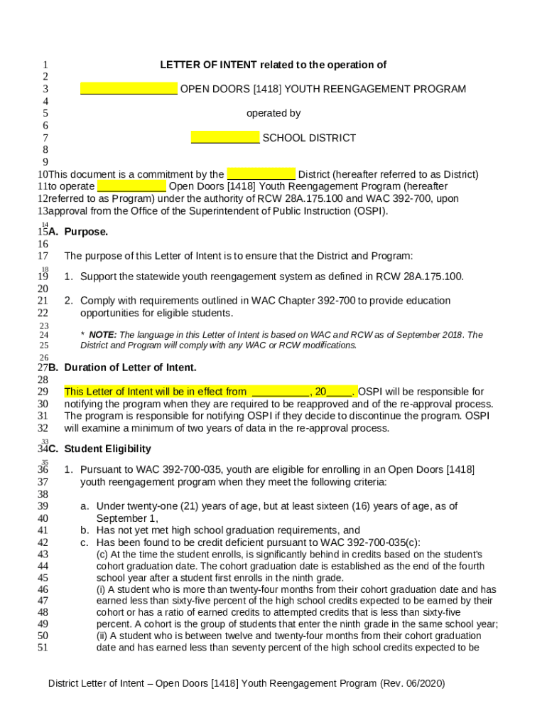 Open Doors Youth Reengagement Getting Started Toolkit - OSPI Doc ...