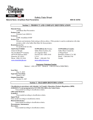 Fillable Online 82949rev5-21 RUST REMOVER.pdf - Safety Data Sheet Fax ...