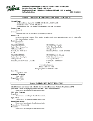 Fillable Online EcoPower Heavy Duty Diesel Engine Oil 15W-40 CK-4/SN ...