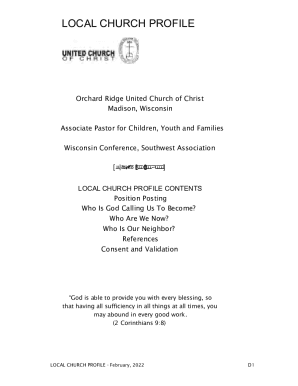 Fillable Online 1.23.19 Final-New-Local-Church-Profile-Template Fax ...